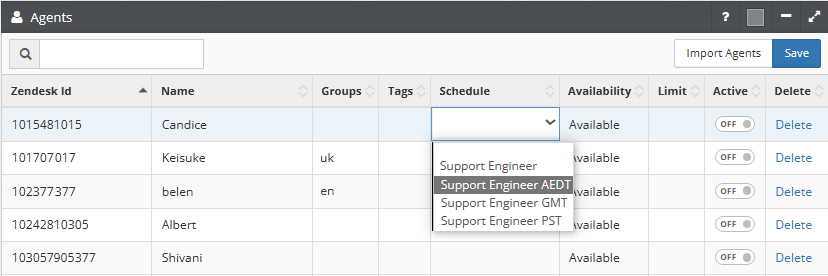 Manage agent availability – Round robin
